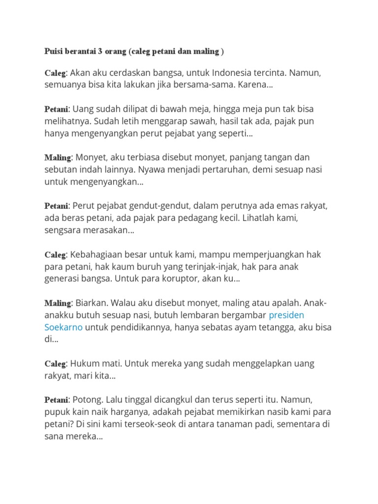 Puisi Berantai 3 Orang | PDF