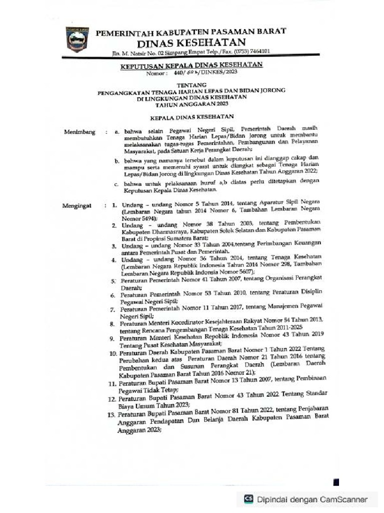 SK THL Baru 2023 | PDF