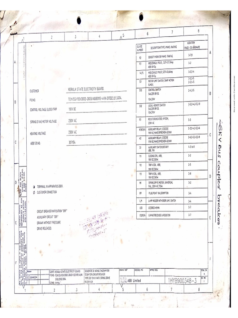 ABB EDF SK1 CB Drawing | PDF