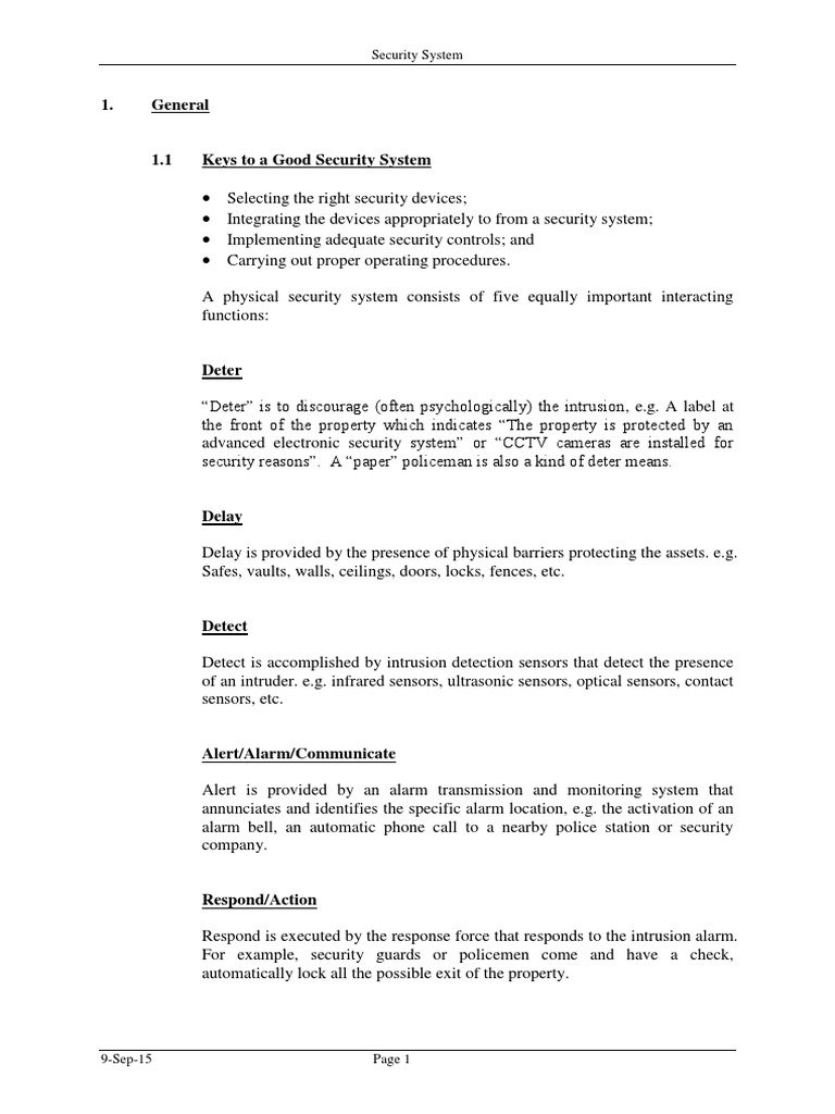 Security System | PDF | Security Alarm | Biometrics