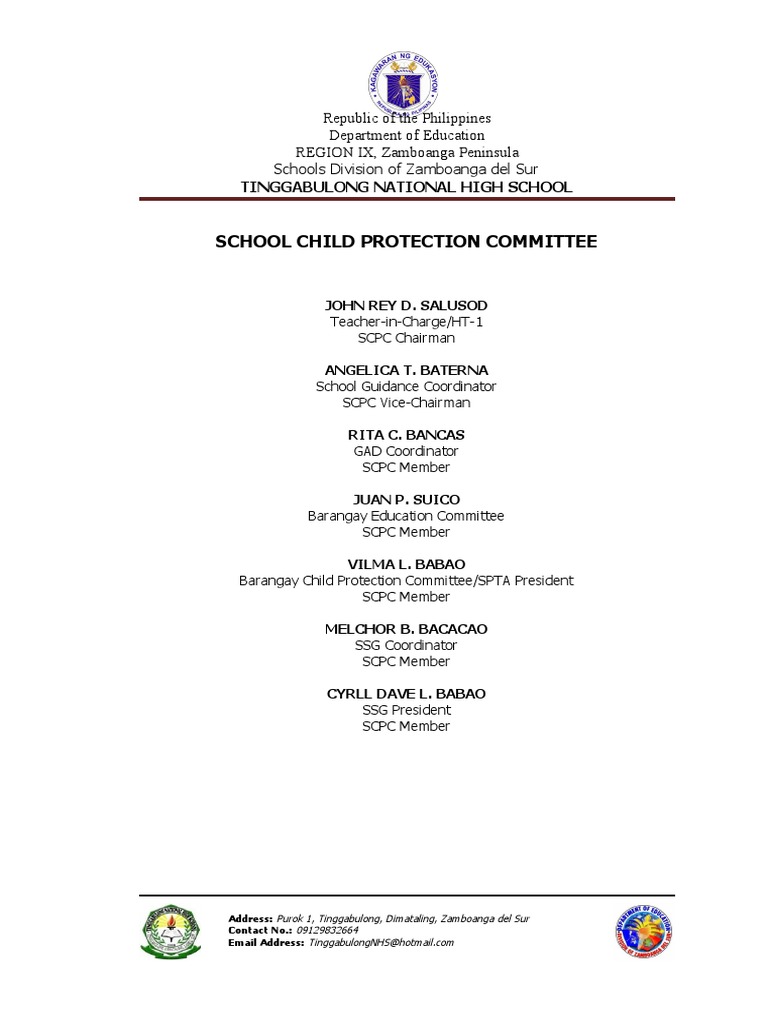 School Child Protection Committee | PDF