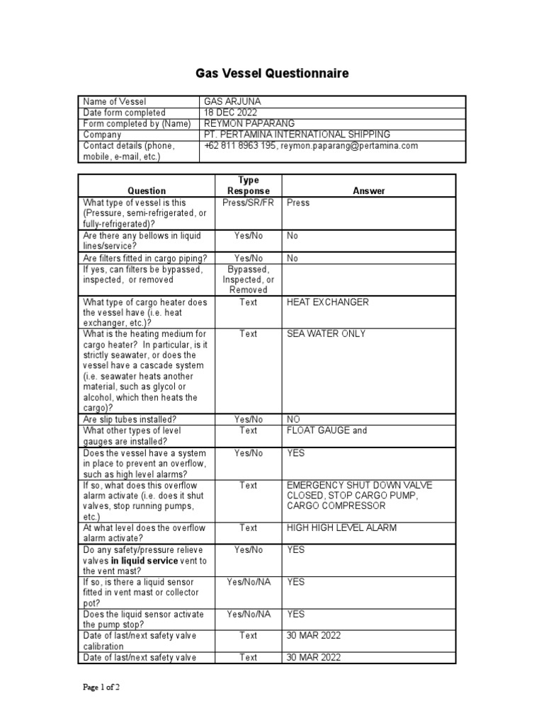Gas Rule Form For Owners To Complete | PDF | Valve | Pump