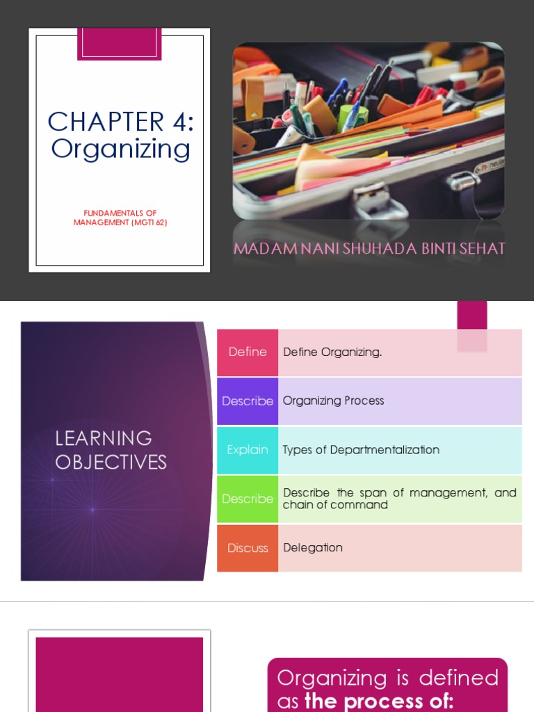 ORGANIZING | PDF | Organizational Structure | Business