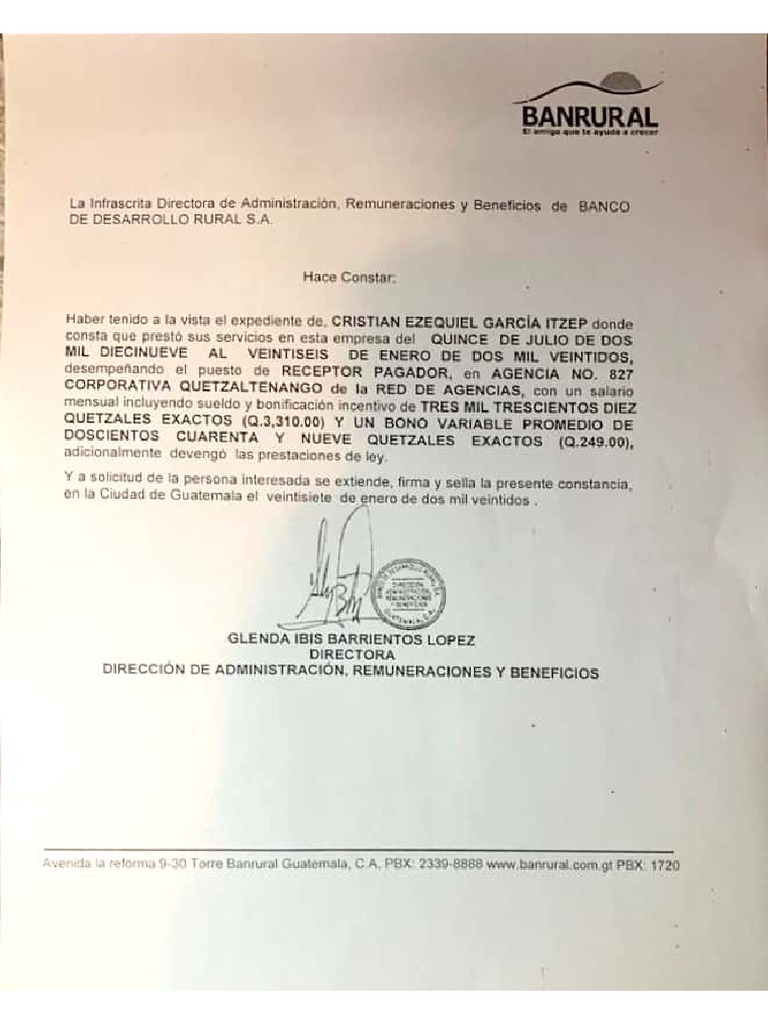 Carta Laboral | PDF