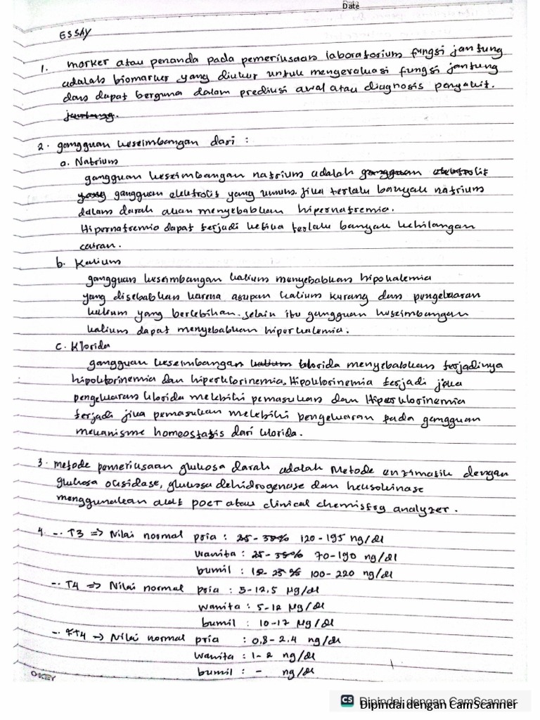 Essay Uas Patologi Klinik | PDF