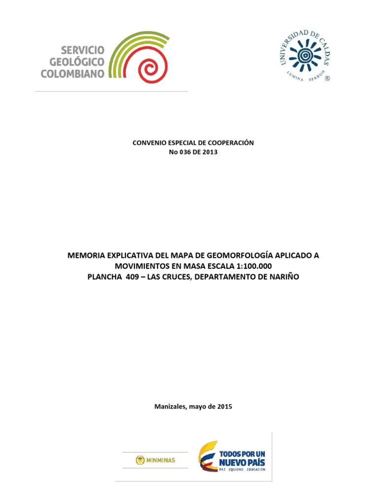 MEMORIA EXPLICATIVA DEL MAPA GEOMORFOLÓGICO APLICADO A MOVIMIENTOS EN ...