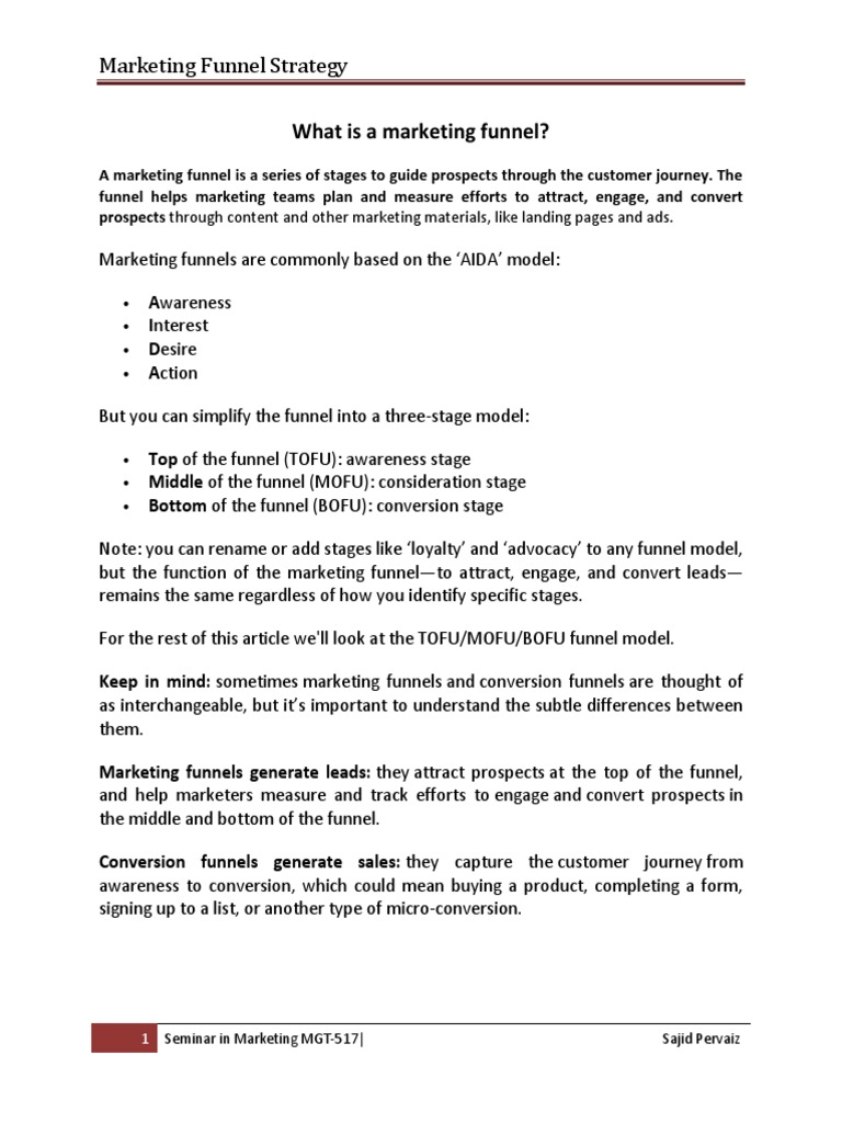 Marketing Funnel | PDF