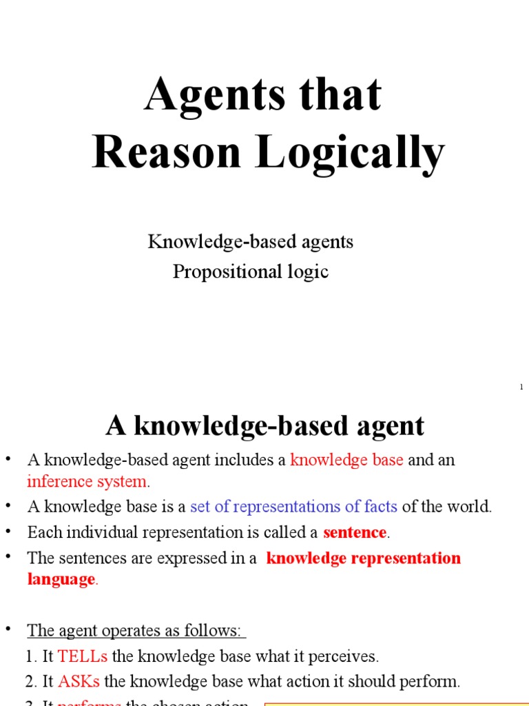 3 Logical Agent SAV | PDF | Inference | Logic 3 Logical Agent SAV | PDF | Inference | Logic