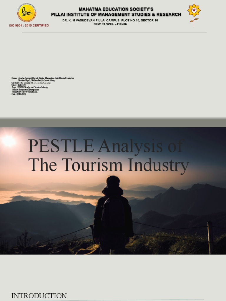 PESTLE Analysis Of The Tourism Industry Download Free PDF Tourism