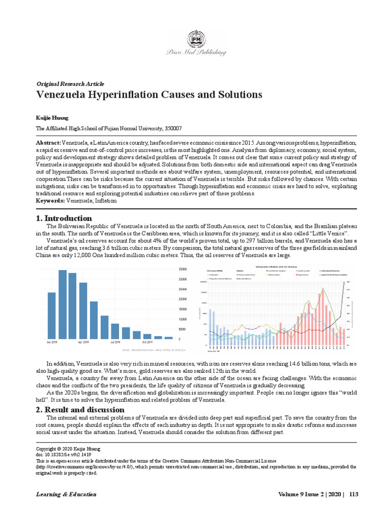 Causes of Venezuela's Hyperinflation | PDF | Venezuela | Tourism