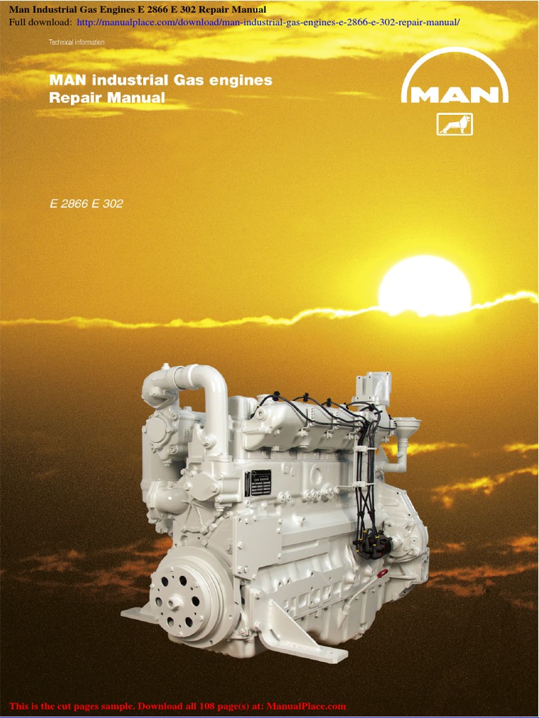 Man Industrial Gas Engines e 2866 e 302 Repair Manual | PDF ...