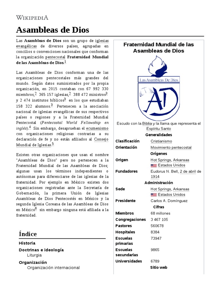 Asambleas_de_Dios | PDF | Movimientos cristianos | Religiones abrahámicas