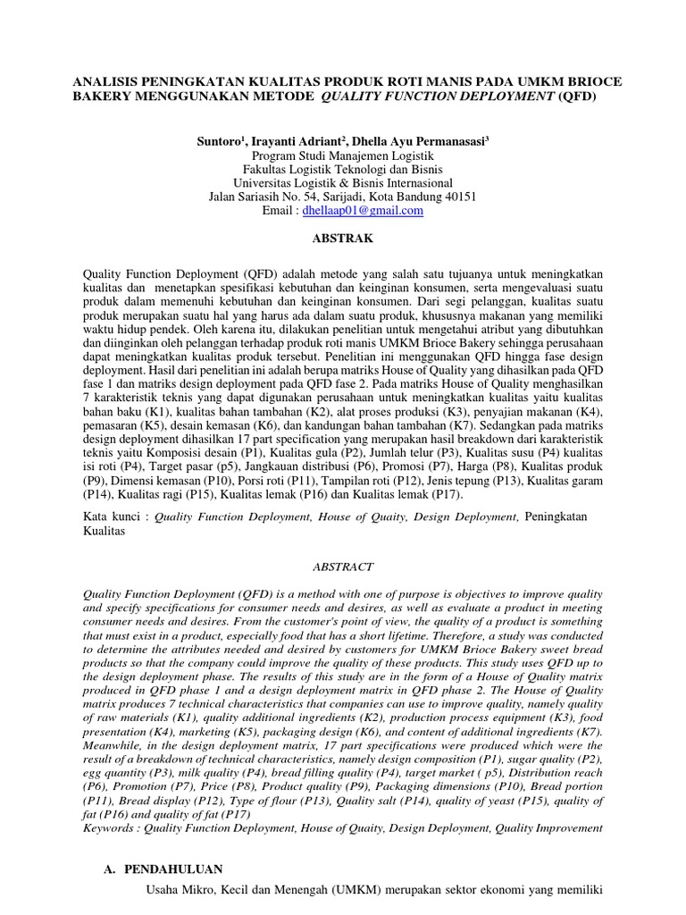 Jurnal TA Dhella | PDF | Bisnis