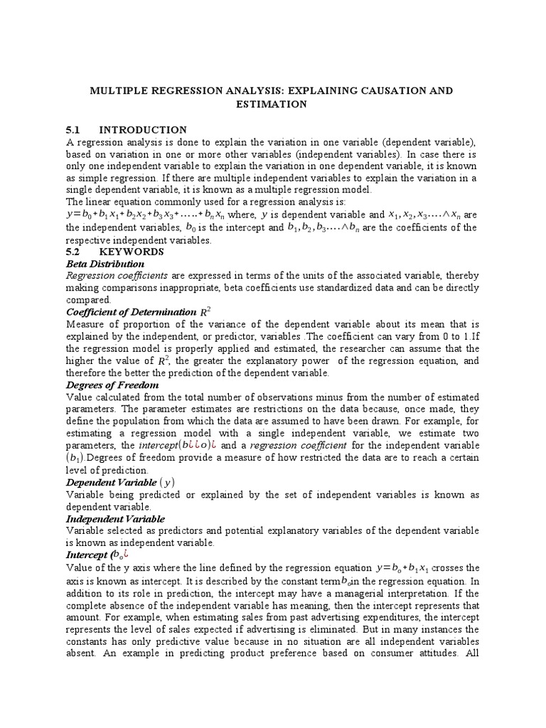 Multiple Regression Analysis | Download Free PDF | Errors And Residuals | Factor Analysis