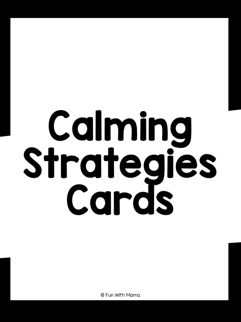 Free Printable Calming Strategies Cards | PDF | Lifestyle