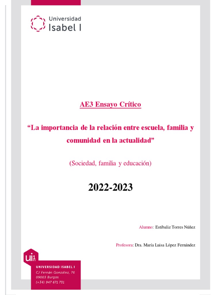 Relación Escuela-Familia-Comunidad | PDF | Familia | Enseñando