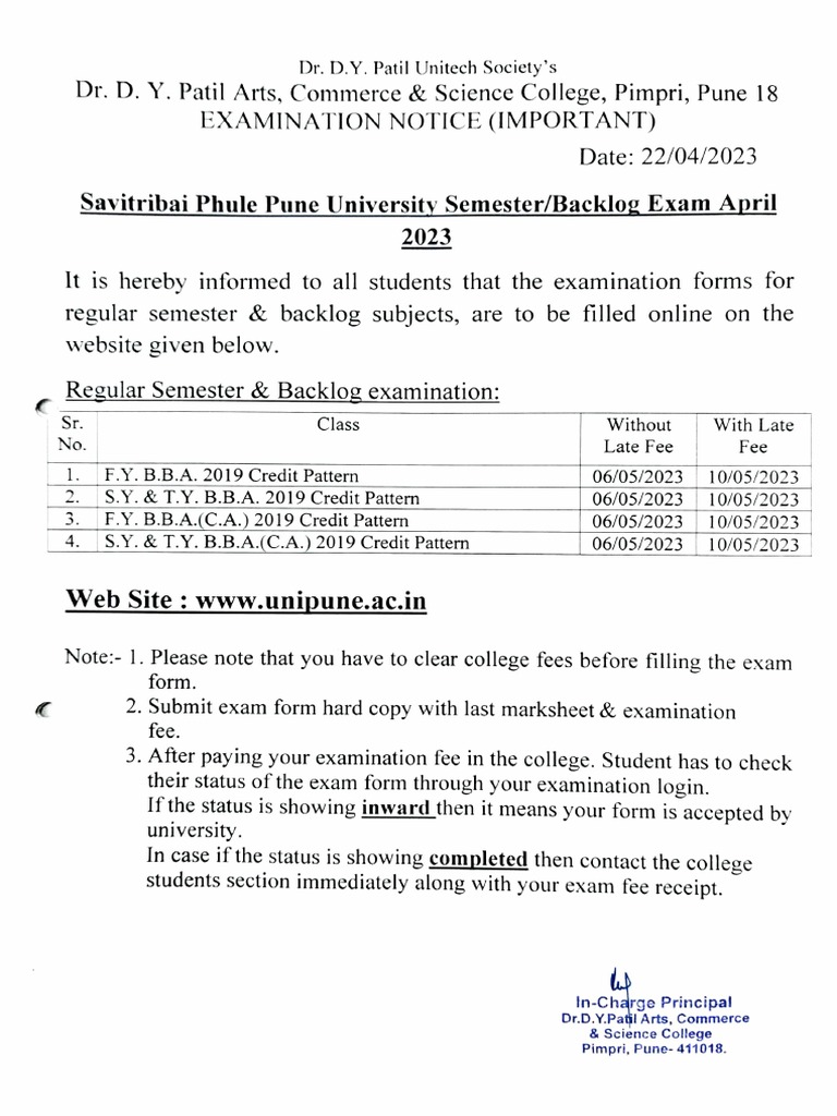 Exam Form Notice | Download Free PDF | Computing