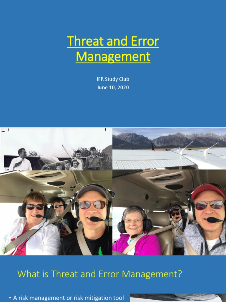 Threat and Error Management-IFR Study Club | PDF | Business | Computers