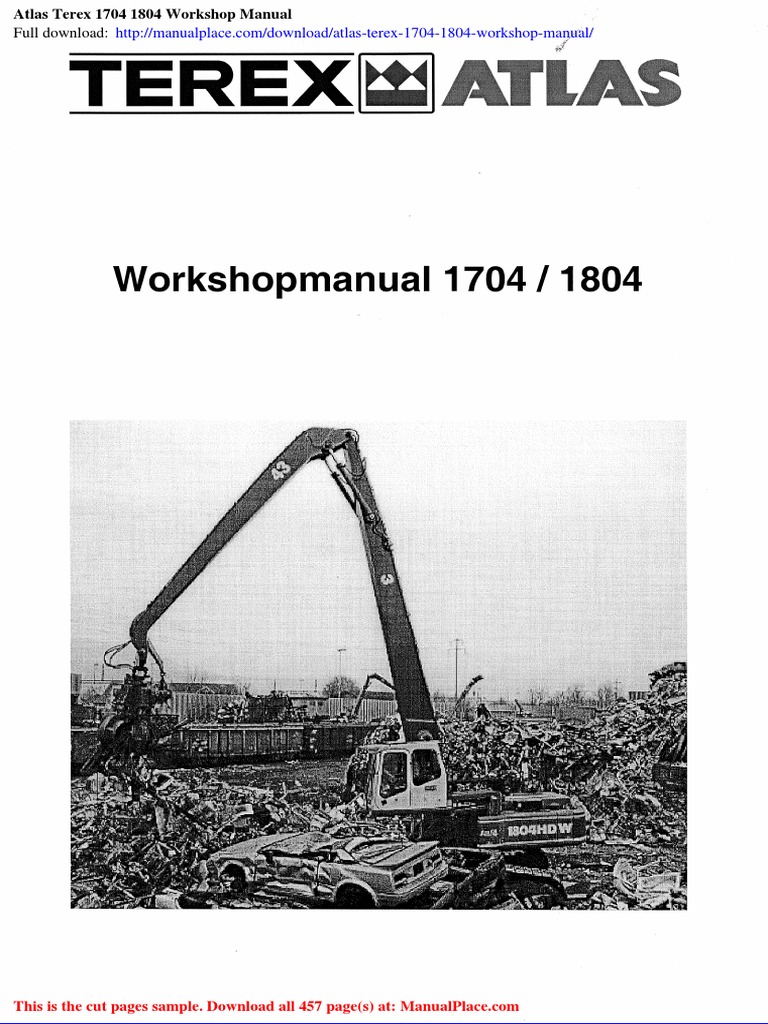 Atlas Terex 1704 1804 Workshop Manual | PDF Atlas Terex 1704 1804 Workshop Manual | PDF