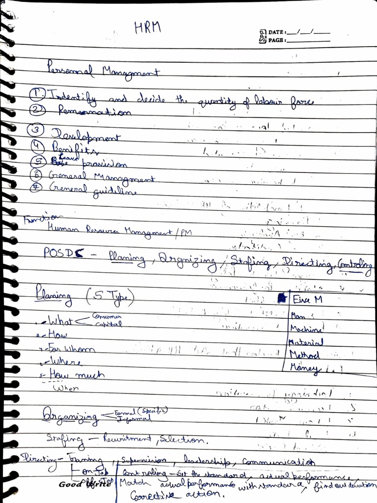 HRM NoteBook University | PDF