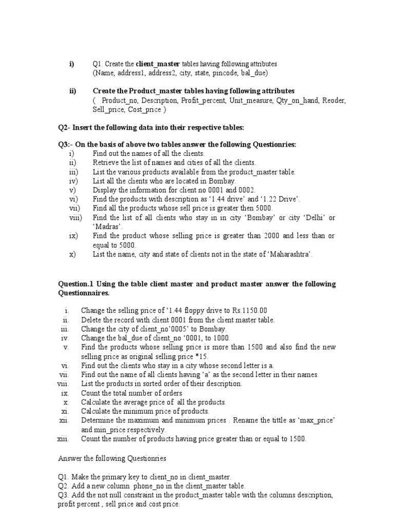 DBMS - Lab - CSE - IVSem Original | PDF | Data | Information Retrieval