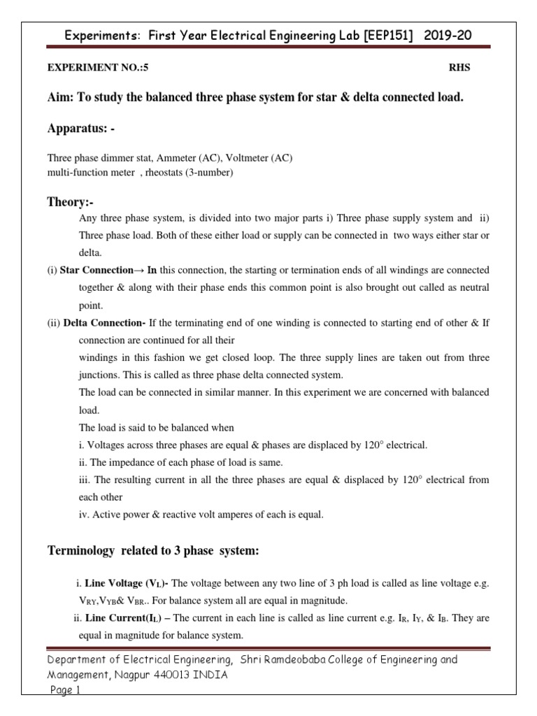 EEP151-II Set of Experiment 2019-20 | PDF | Science & Mathematics