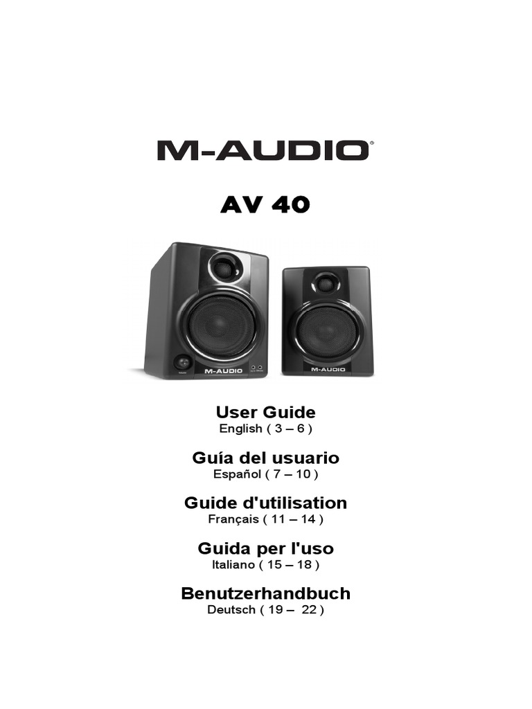 AV 40 - User Guide - v1.0 | PDF
