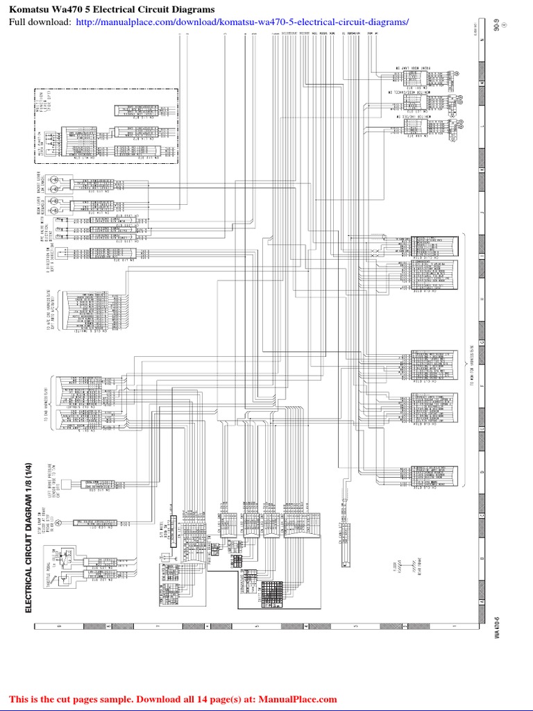 Komatsu Wa470 5 Electrical Circuit Diagrams | PDF