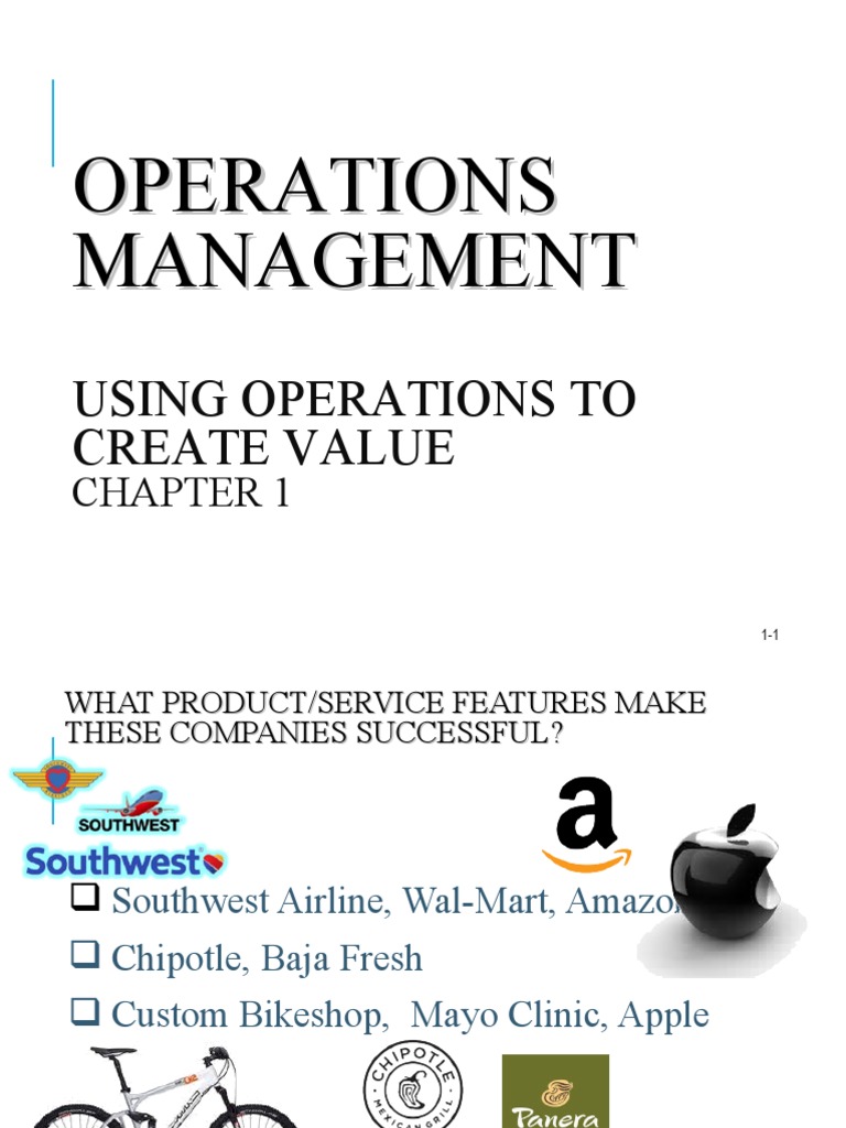 Ch01 - Using Operations To Create Value - YISS23 - Students 2 | PDF | Customer | Supply Chain