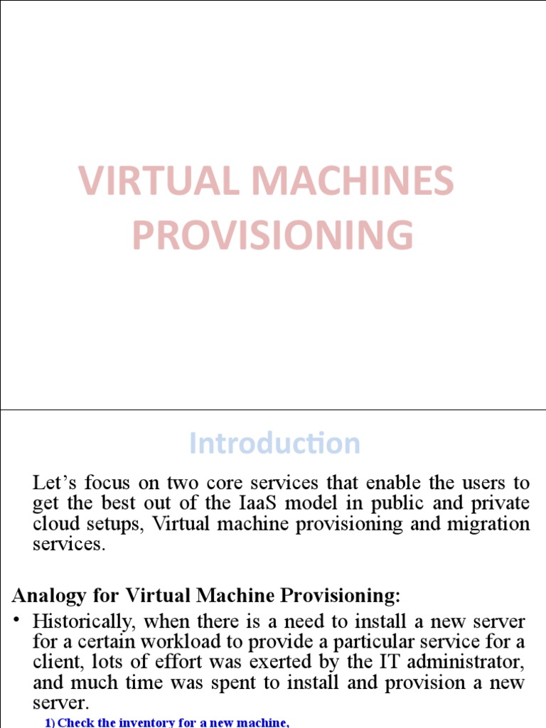 2VM Provisioning | PDF 2VM Provisioning | PDF