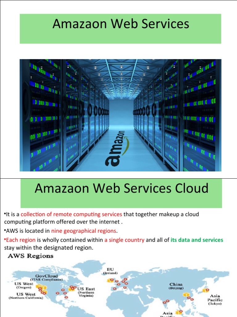 Amazaon Web Services | PDF | Cloud Computing | Amazon Web Services