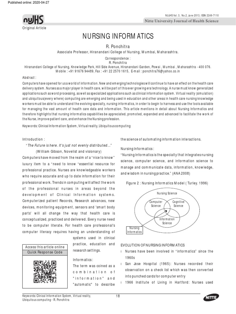 Nursing Informatics | PDF