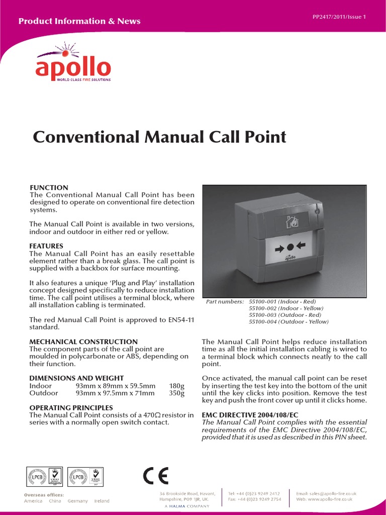 001-Manual Apollo | PDF | Switch | Electromagnetic Compatibility