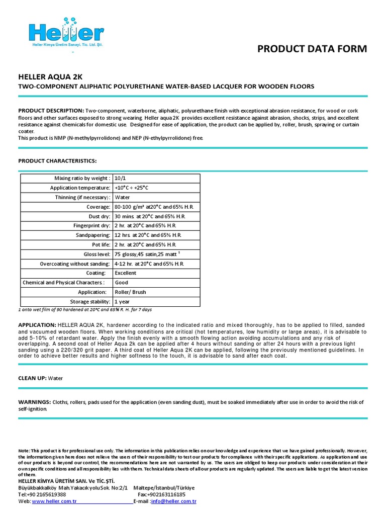 Heller Aqua 2K-TDS | PDF