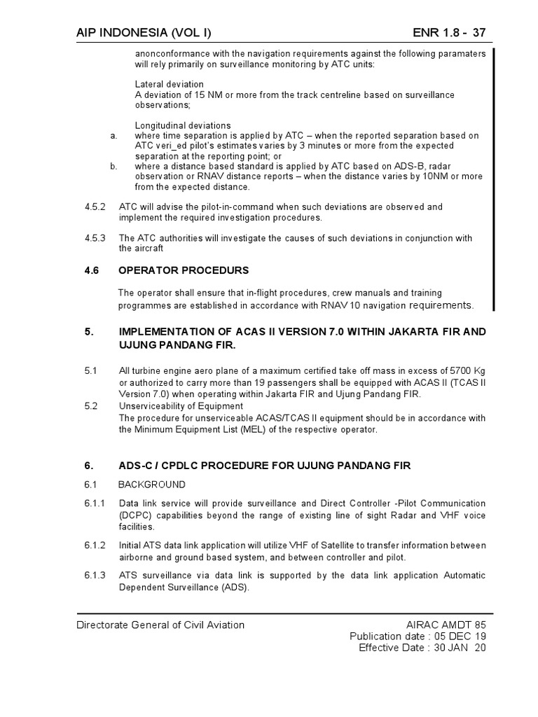 89-ENR 1.8-1 To ENR 1.8-56 VOL I - 2017 | PDF | Air Traffic Control | Aeronautics