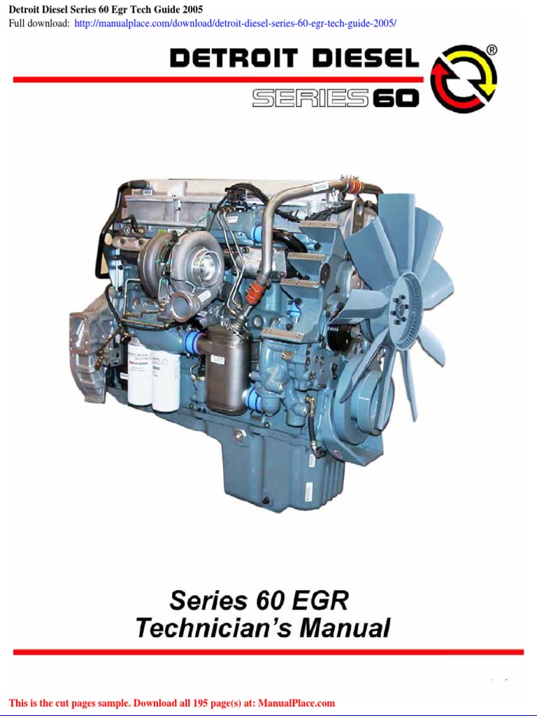 Detroit Diesel Series 60 Egr Tech Guide 2005 | PDF | Electrical ...