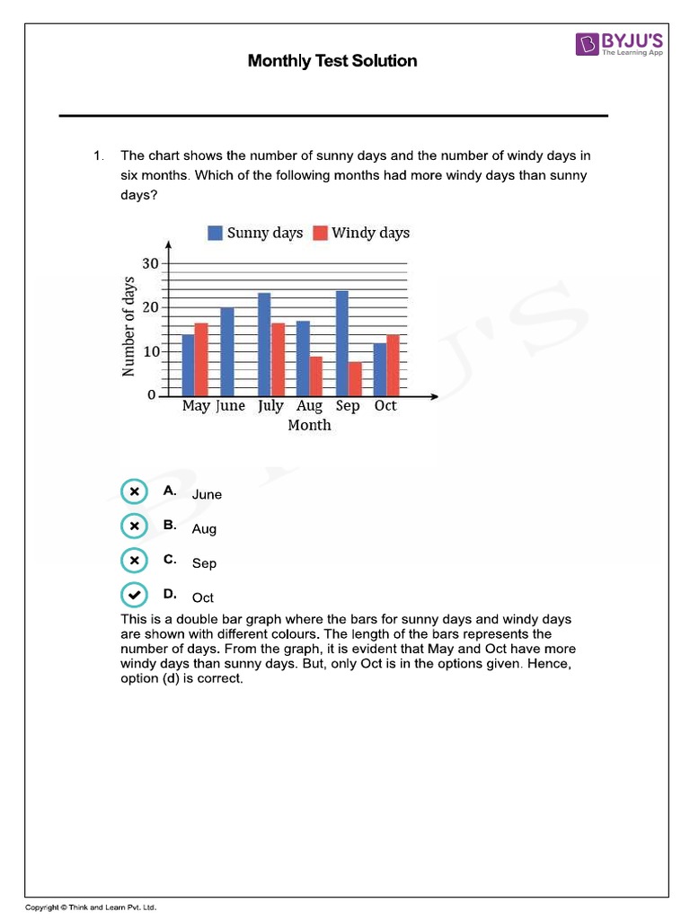 Test Solution PDF - 23NCBSE08MAT01MT102V01L1 | PDF