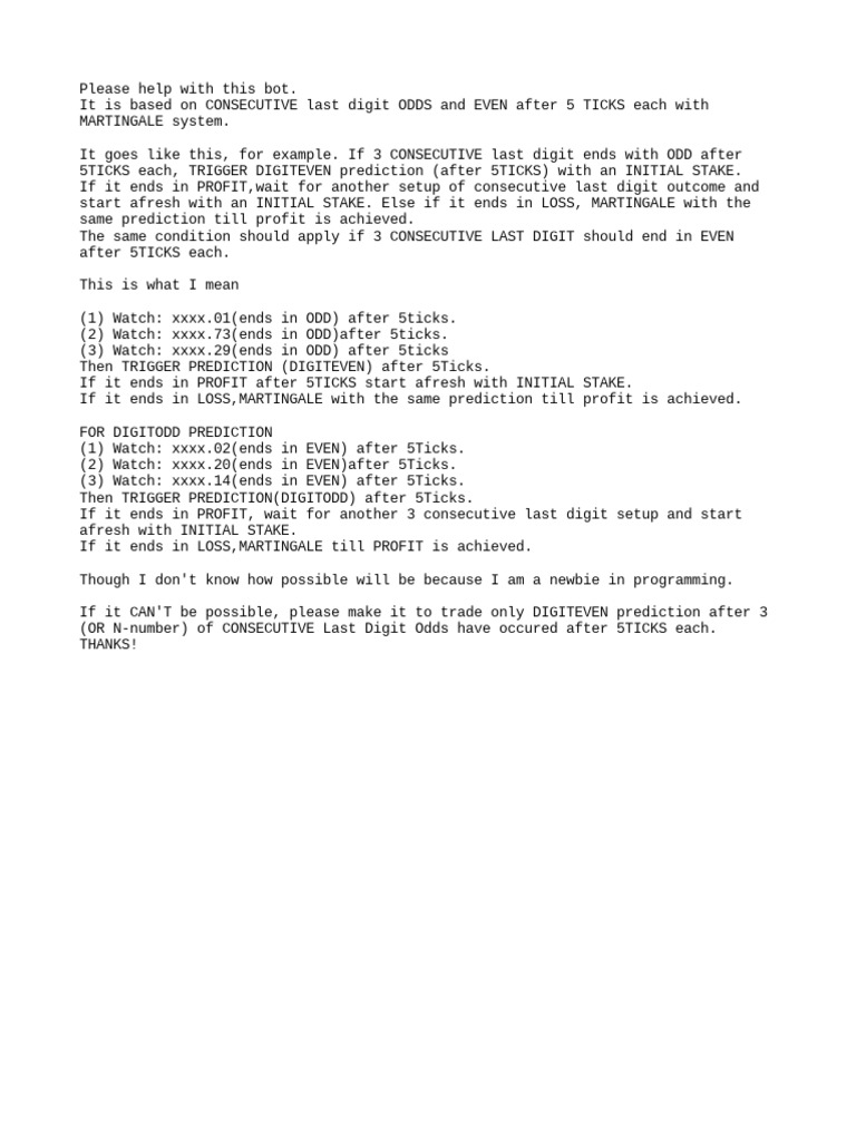 Binary Even Odd Strategy | PDF