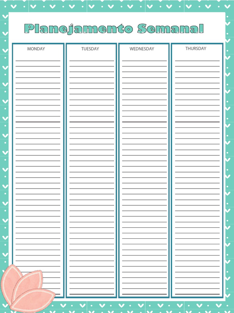 Planner Semanal - jULIE | PDF