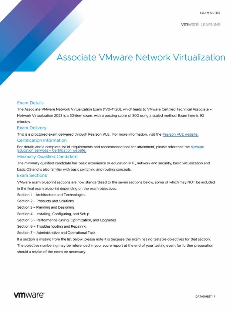 VMW Vcta NV Exam Preparation Guide | PDF | License | Trademark