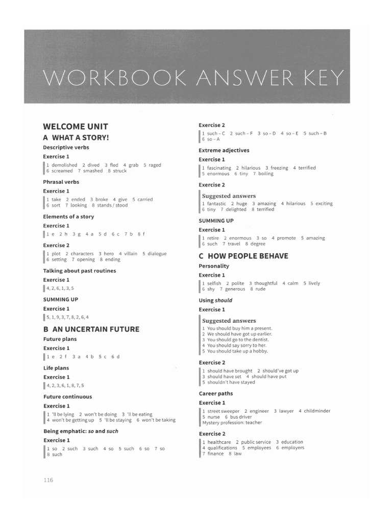 Answer Key - Think Level 4 | PDF