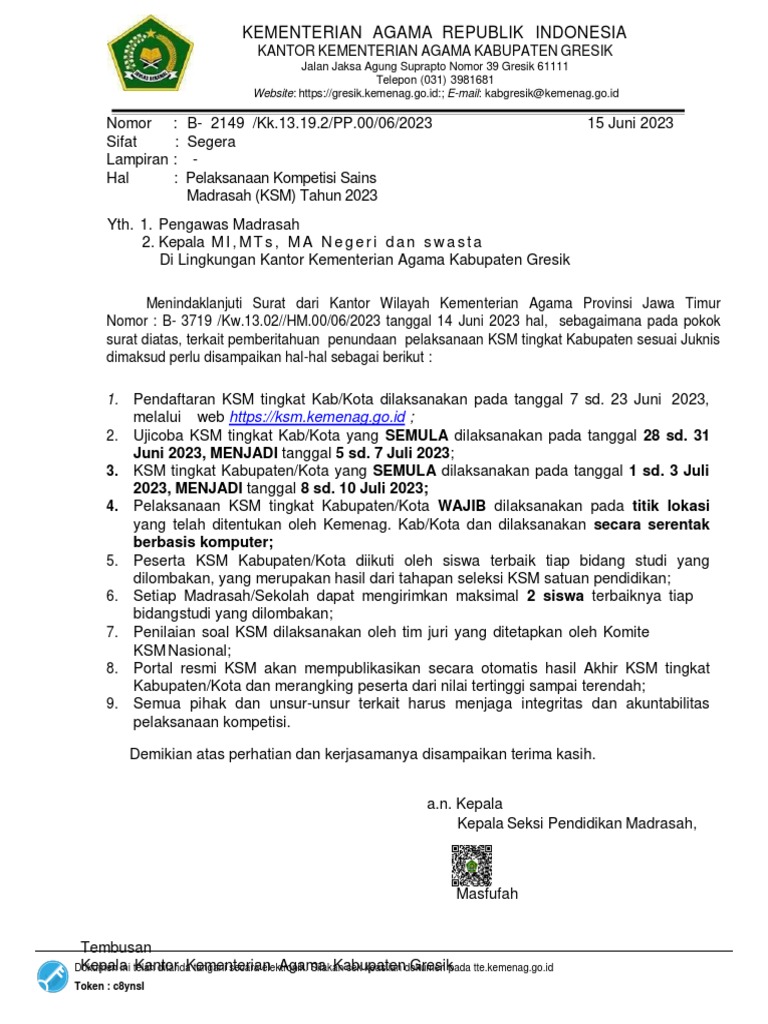 Pelaksanaan KSM Tahun 2023 (15062023) | PDF