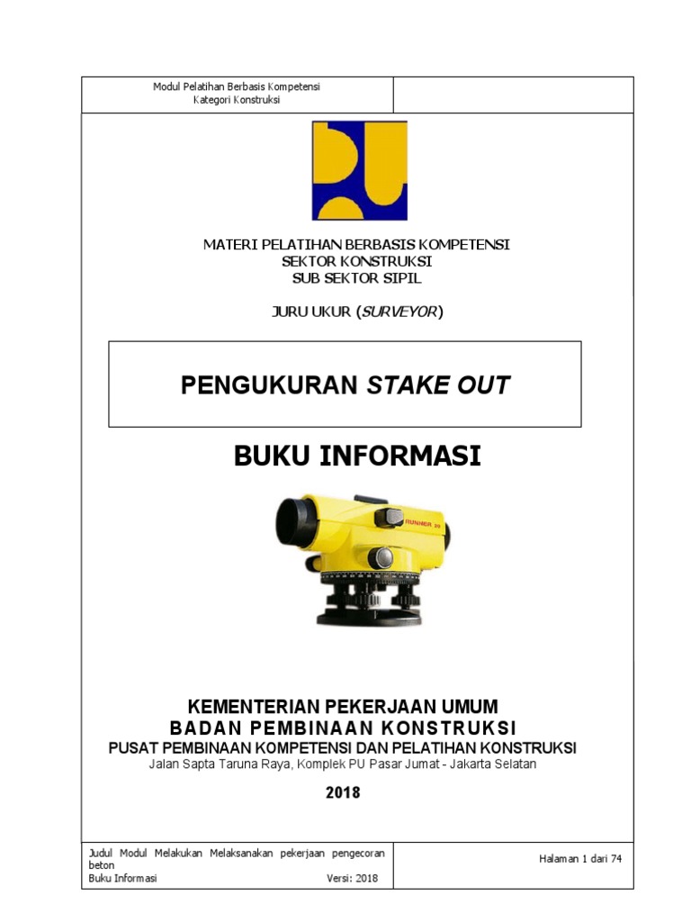 Pengukuran Stake Out dalam Konstruksi | PDF