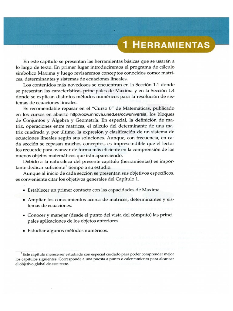 1.cap+¡tulo 1 | PDF | Matriz (Matemáticas) | Determinante