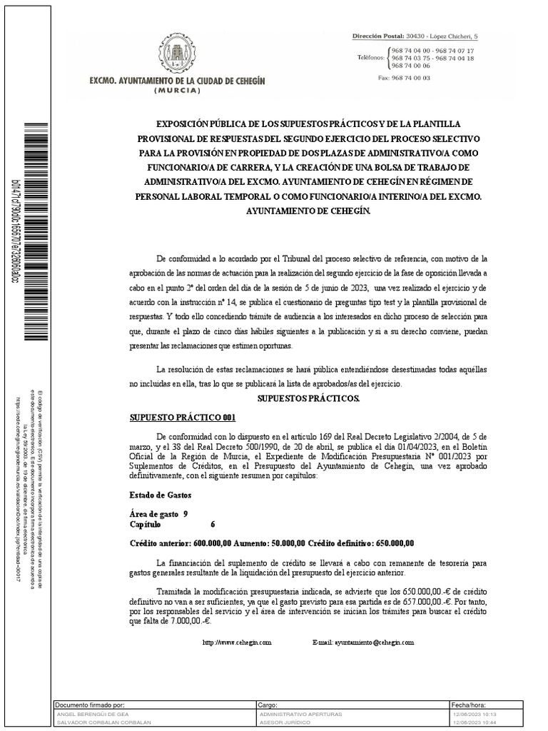 Examen y Plantilla Respuestas | PDF