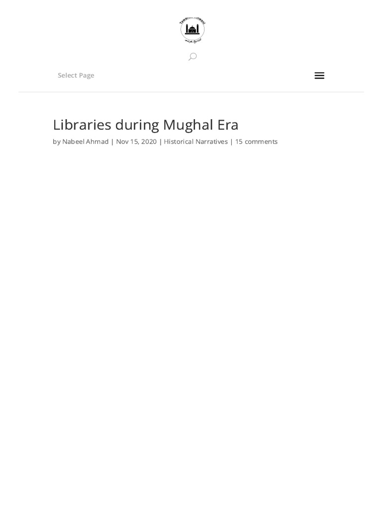 Mughal Libraries: Humayun's Legacy | PDF | Mughal Empire