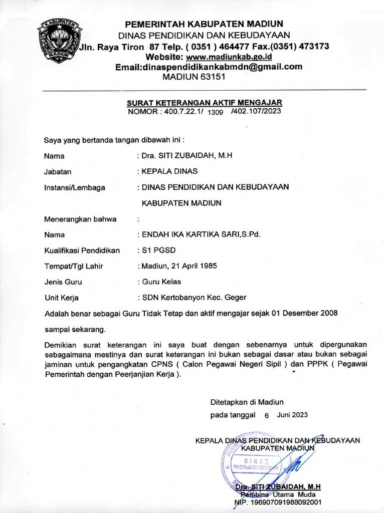 Surat Rekom 20230609 - 10433253-Digabungkan | PDF