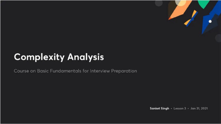 Lesson 03-Complexity Analysis | PDF Lesson 03-Complexity Analysis | PDF