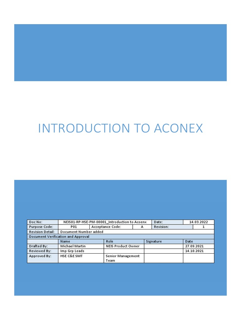 Neis Introduction To Aconex | PDF | Computer File | Oracle Corporation