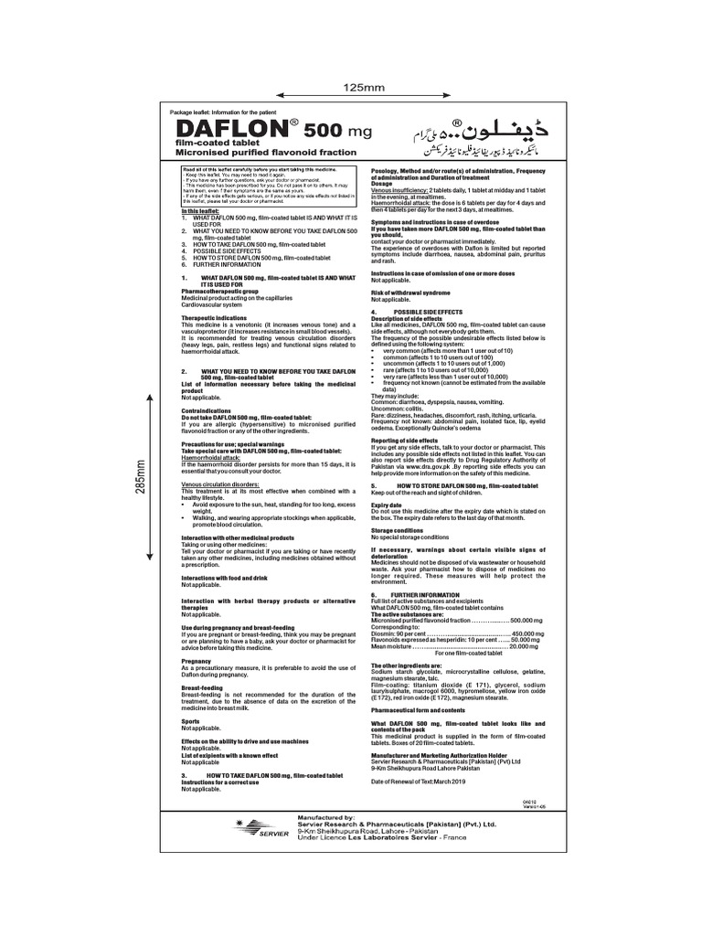 Daflon Leaflet_2020 | PDF